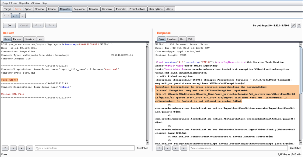 Oracle Weblogic Server Xml External Entity Vulnerability Cve 2018 3246 Qualys Threatprotect