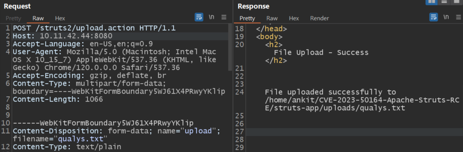 Apache Struts2 Remote Code Execution Vulnerability Cve 2023 50164 Qualys Threatprotect